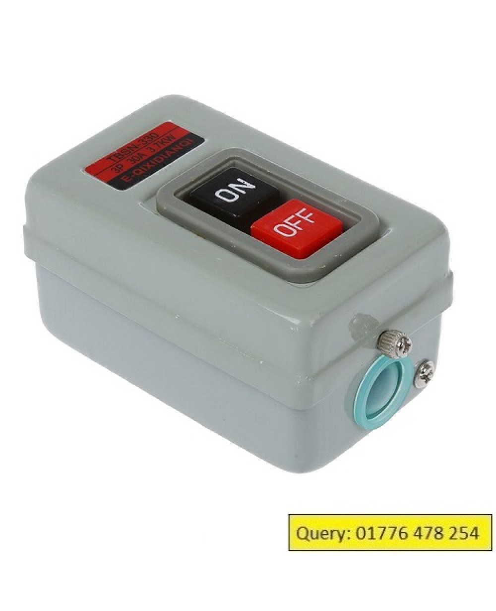 Push Button Power Switch Metal Case On-Off Lock Original
