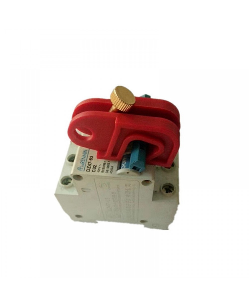 Universal Plastic MCB Circuit Breaker Lockout Twisted Screw Tool Red